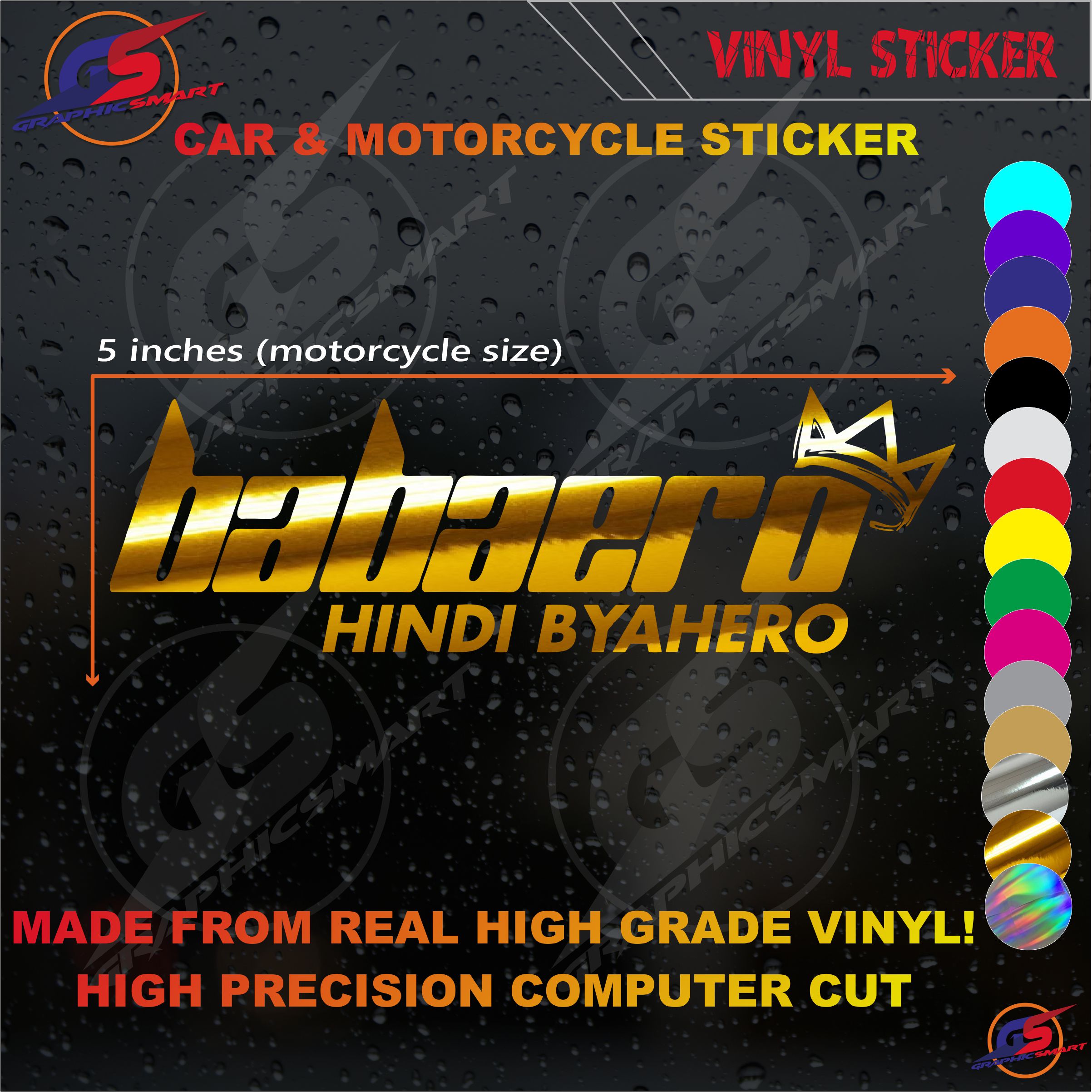 Babaero Hindi Byahero Motorcycle Car Sticker Decal Vinyl | Lazada PH