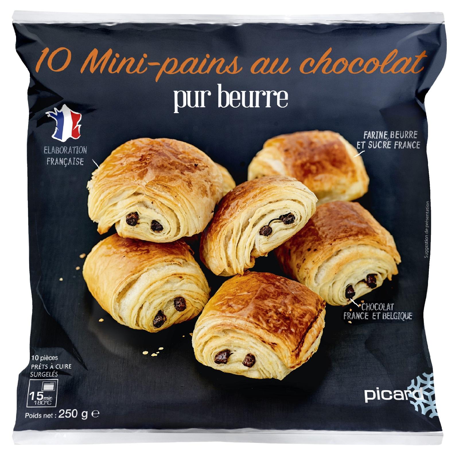 Picard 10 Pure Butter Traditional Mini French Pains Au Chocolat ...