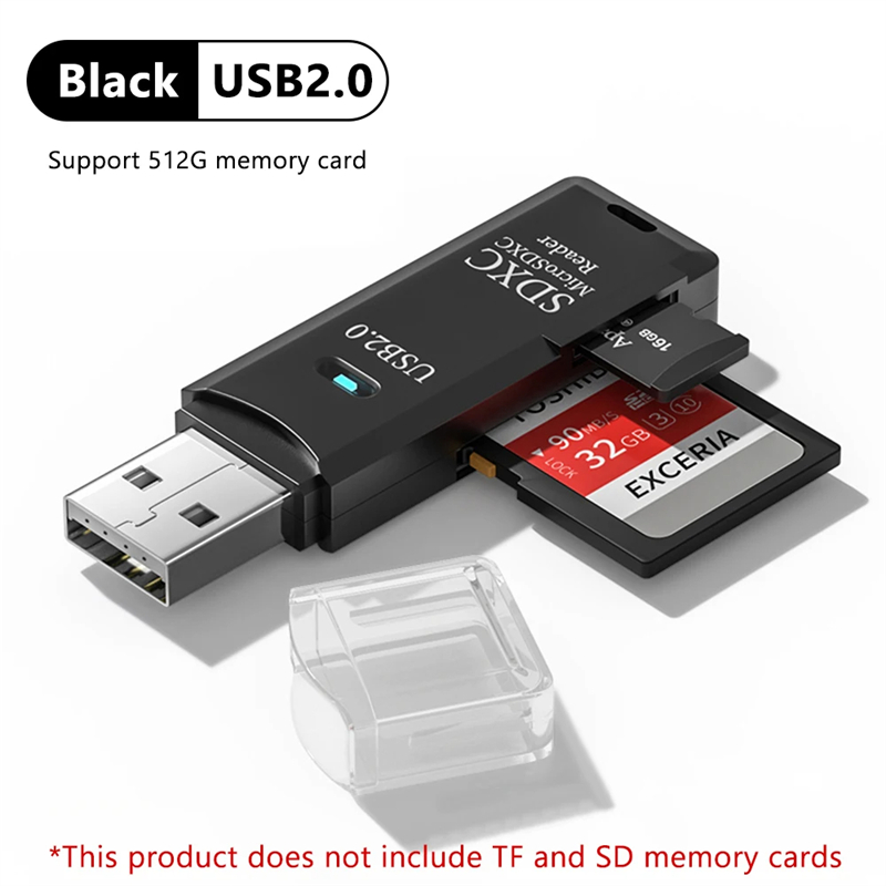 2 in 1 USB 3.0 Card Reader Micro sd card Reader usb adapter High Speed ...