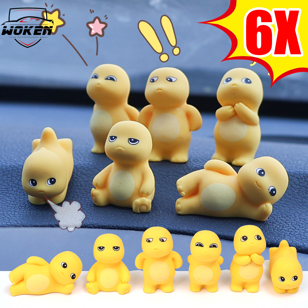 WOKEN6PCS Cute Little Milk Dragon Car Ornaments Dashboard Center ...