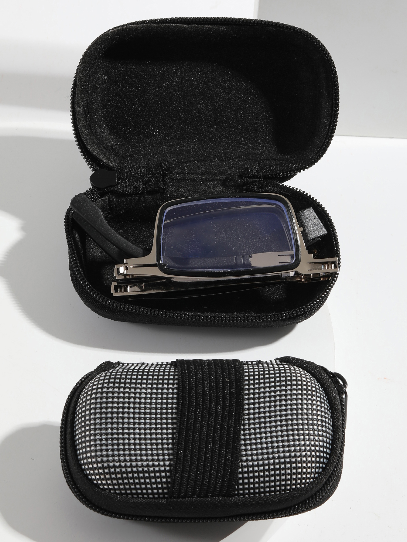 2PC reading glasses box with large eyeglass bag suitable for daily use ...