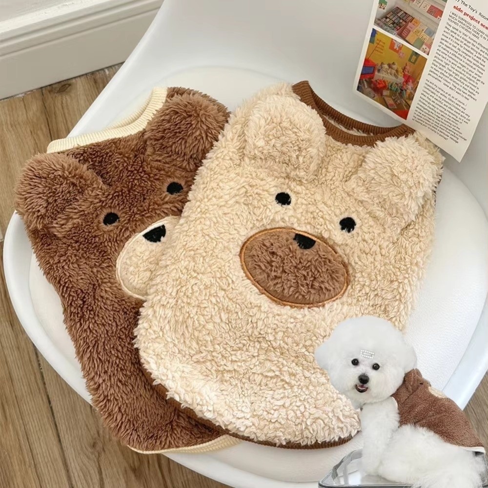 New 1-7kg Winter Dog Clothing Teddy Schnauzer Clothes Soft Plush Teddy ...