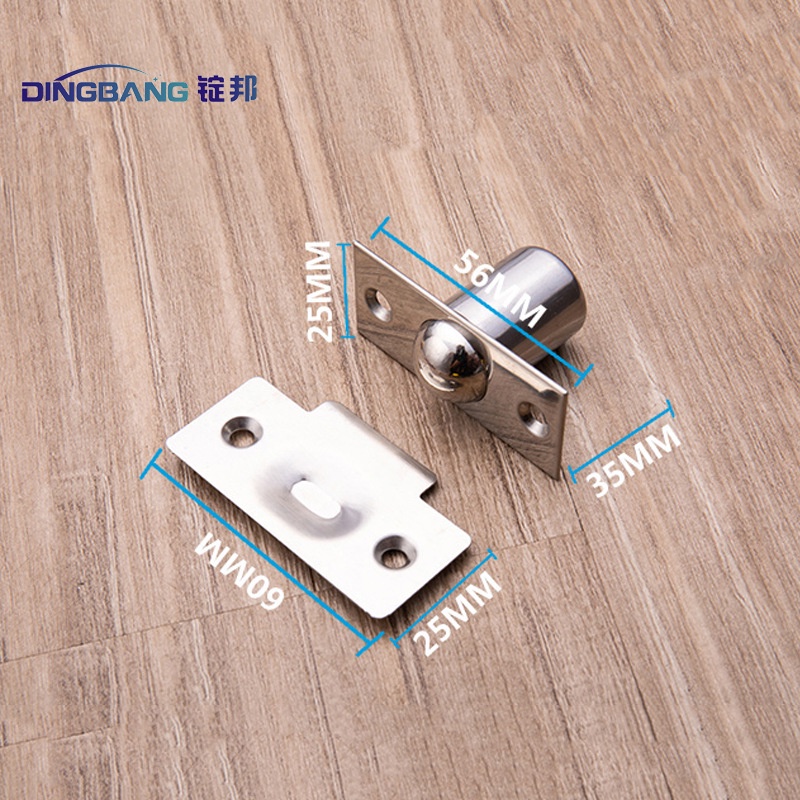 Stainless steel adjustable door roller lock spring loaded ball bolt ...