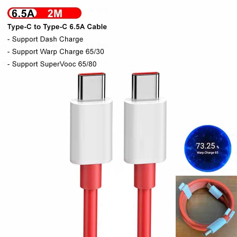 Original Oneplus Cable Warp Supervooc Usb Type C 100w 80w 65w Fast ...