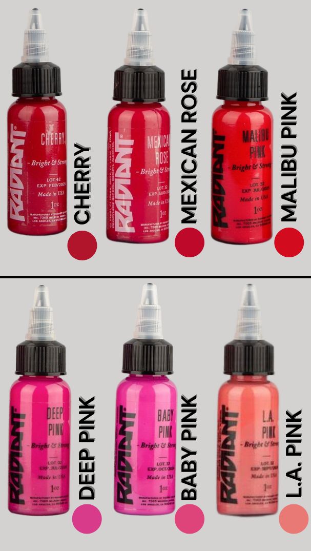 Radiant Colors Tattoo Ink 1 oz Pink - โปรเฟสแทททู - ThaiPick