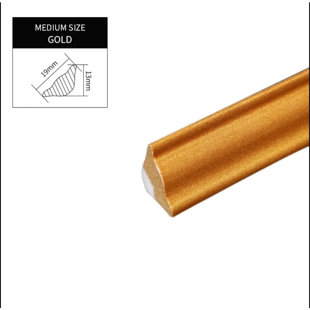 5 Meter PVC internal corner line, Flexible Wall Molding Trim, Peel and ...
