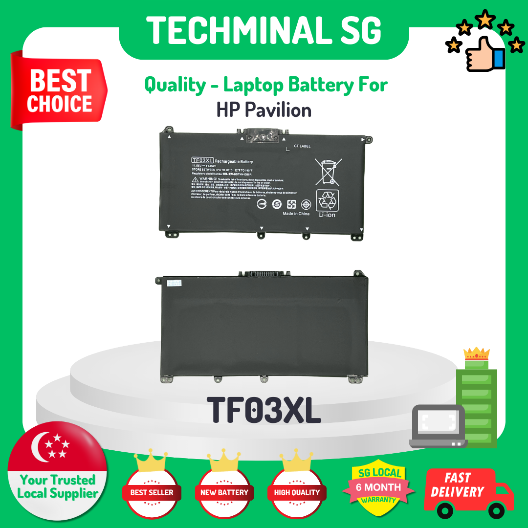 TECHMINAL - TF03XL Battery Replacement for HP Pavilion 14-BK 14-BF 14 ...