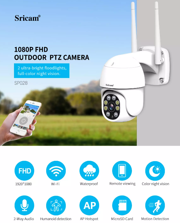 [HCM]CAMERA IP WIFI CARECAM NGOÀI TRỜI CC8021 PRO , Camera Wifi Srihome ...