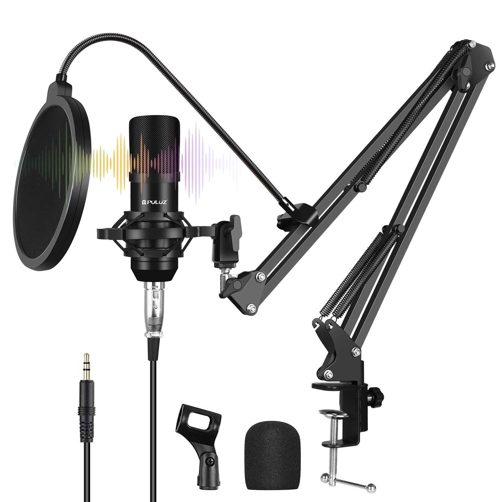 PULUZ Studio Broadcast Professional Singing Microphone Kits with ...