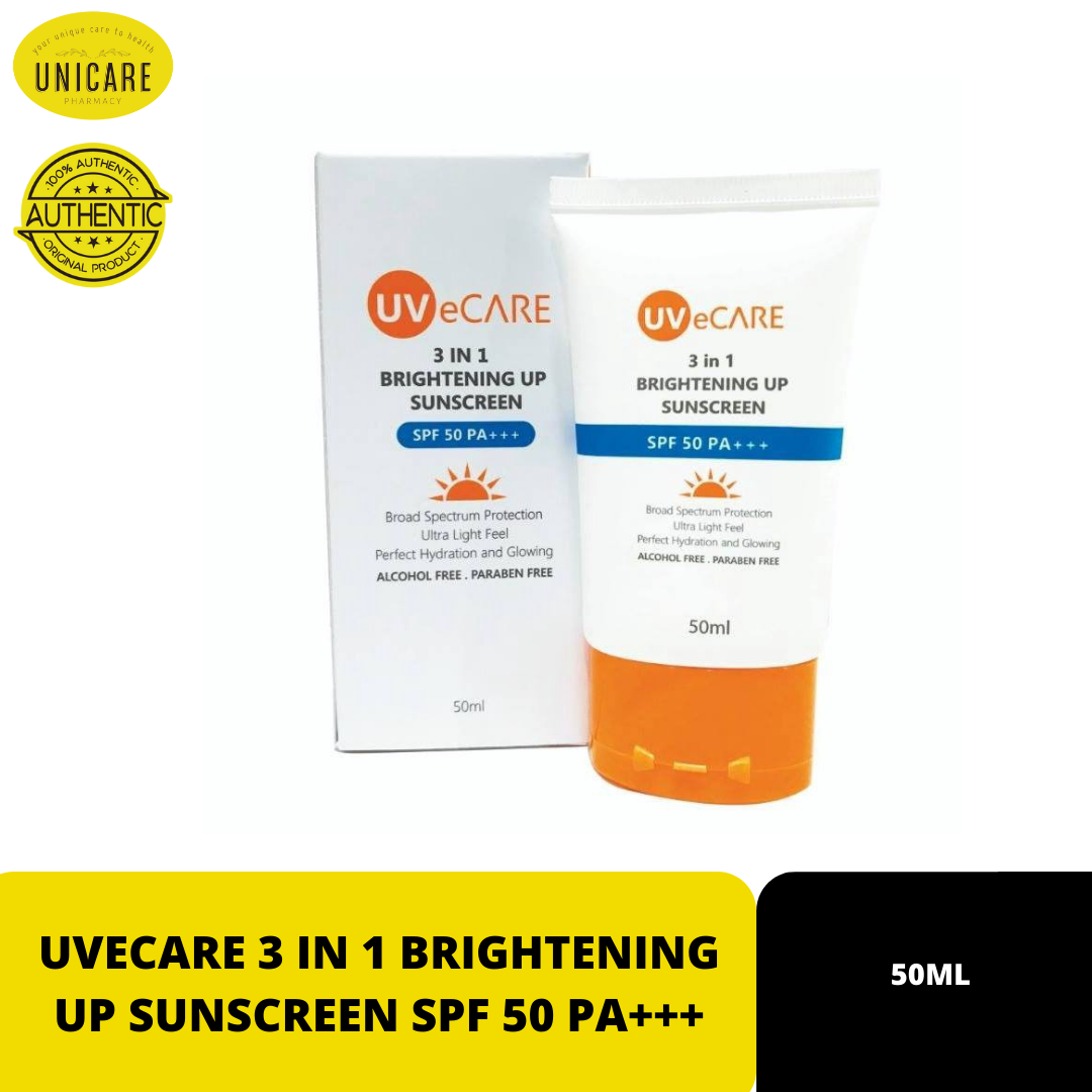 UVECARE 3 IN 1 BRIGHTENING UP SUNSCREEN SPF 50 PA+++ (50 ML) | Lazada