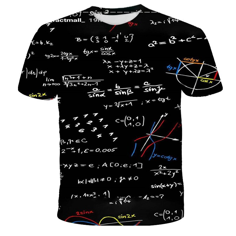 2021 Kids T-Shirts 3D Printed Mathematics Cool Tee Short Sleeve Summer ...
