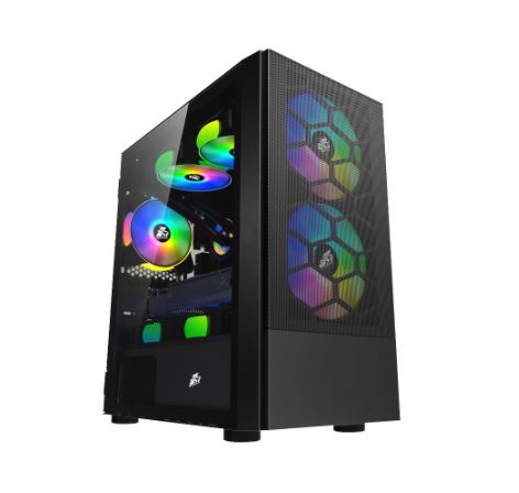 1STPLAYER FIREBASE X4-M MID-TOWER GAMING CASE W/ MESH-FRONT/TG-SIDE/ M ...