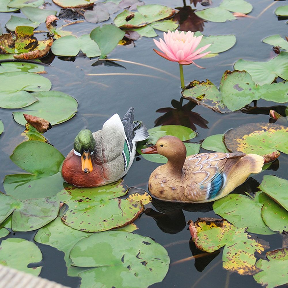 Creative Realistic Artificial Mandarin Duck Statue Floating ...