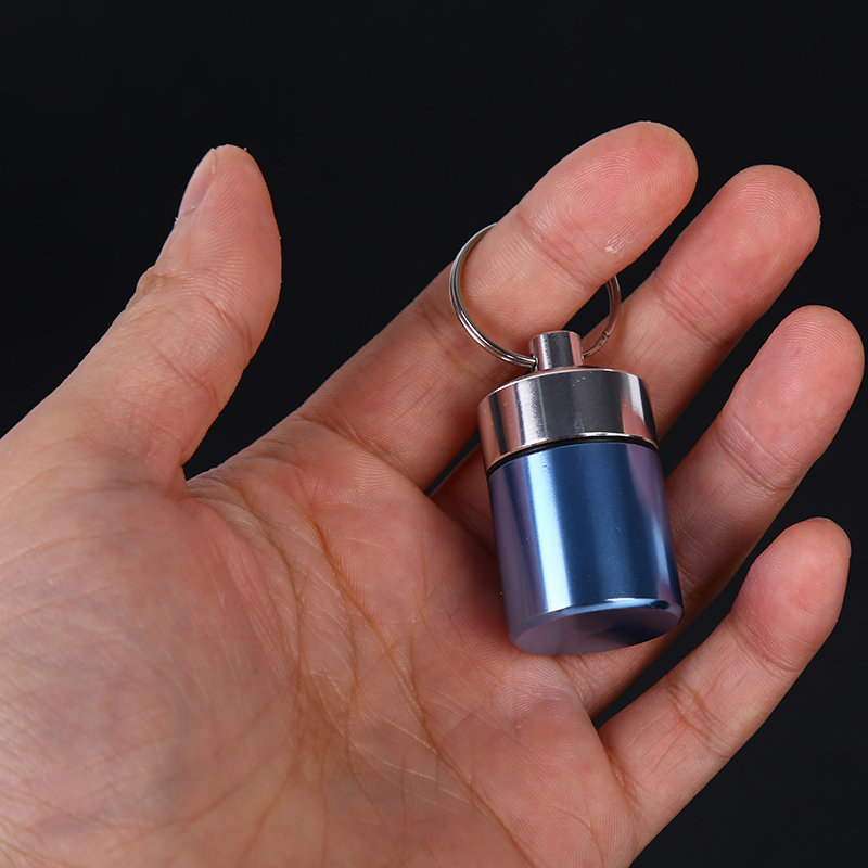 Mini Portable Aluminum Case Carry Bottle Earplugs Box Keychain ...
