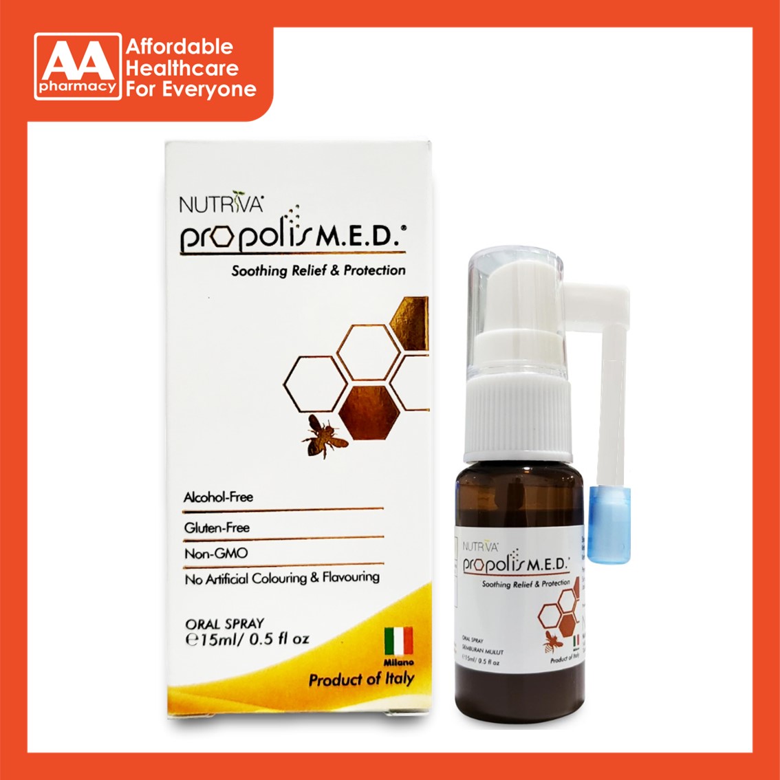 Nutriva Propolis M.E.D. Oral Spray 15mL | Lazada