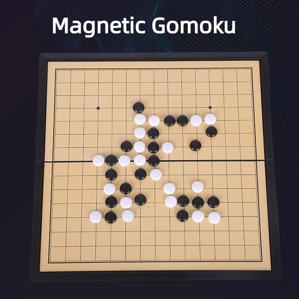 Old Board Game Magnetic Gomoku Game Set Foldable Chessboard Single ...