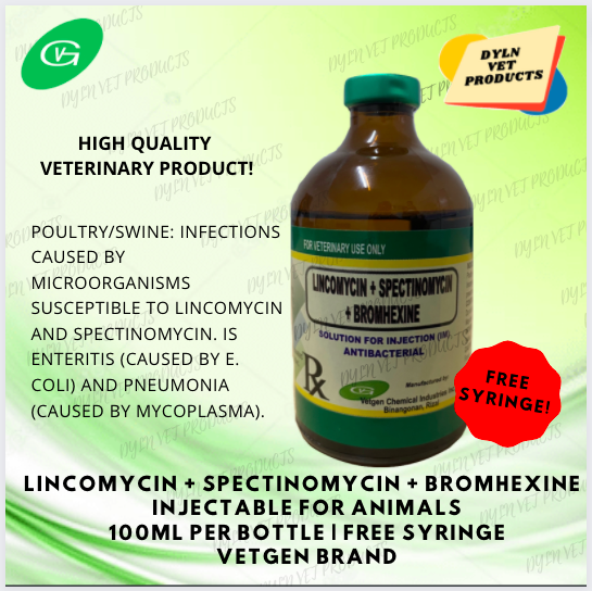Lincomycin + Spectinomycin + Bromhexine | 100 ML | VETGEN | Lazada PH