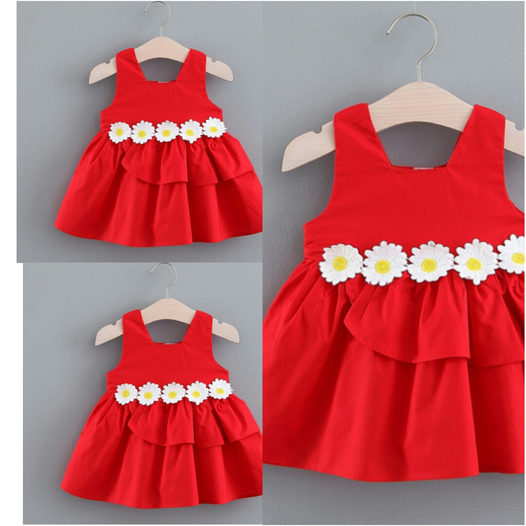 Kids Frock Plane Red Color | Daraz.lk
