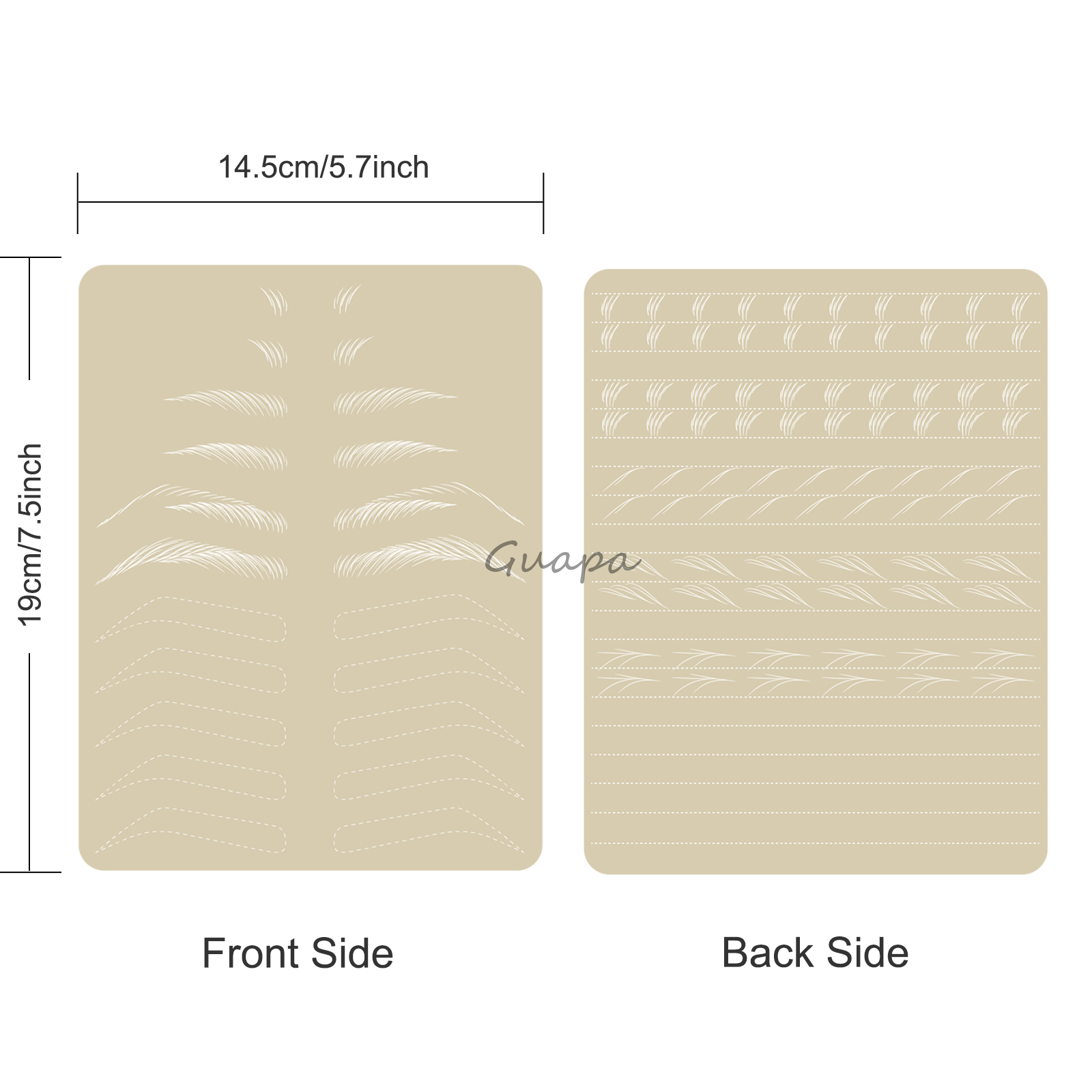 2PCS Sample Test Brows Basic Stroke Microblading Latex No Need Ink Use ...