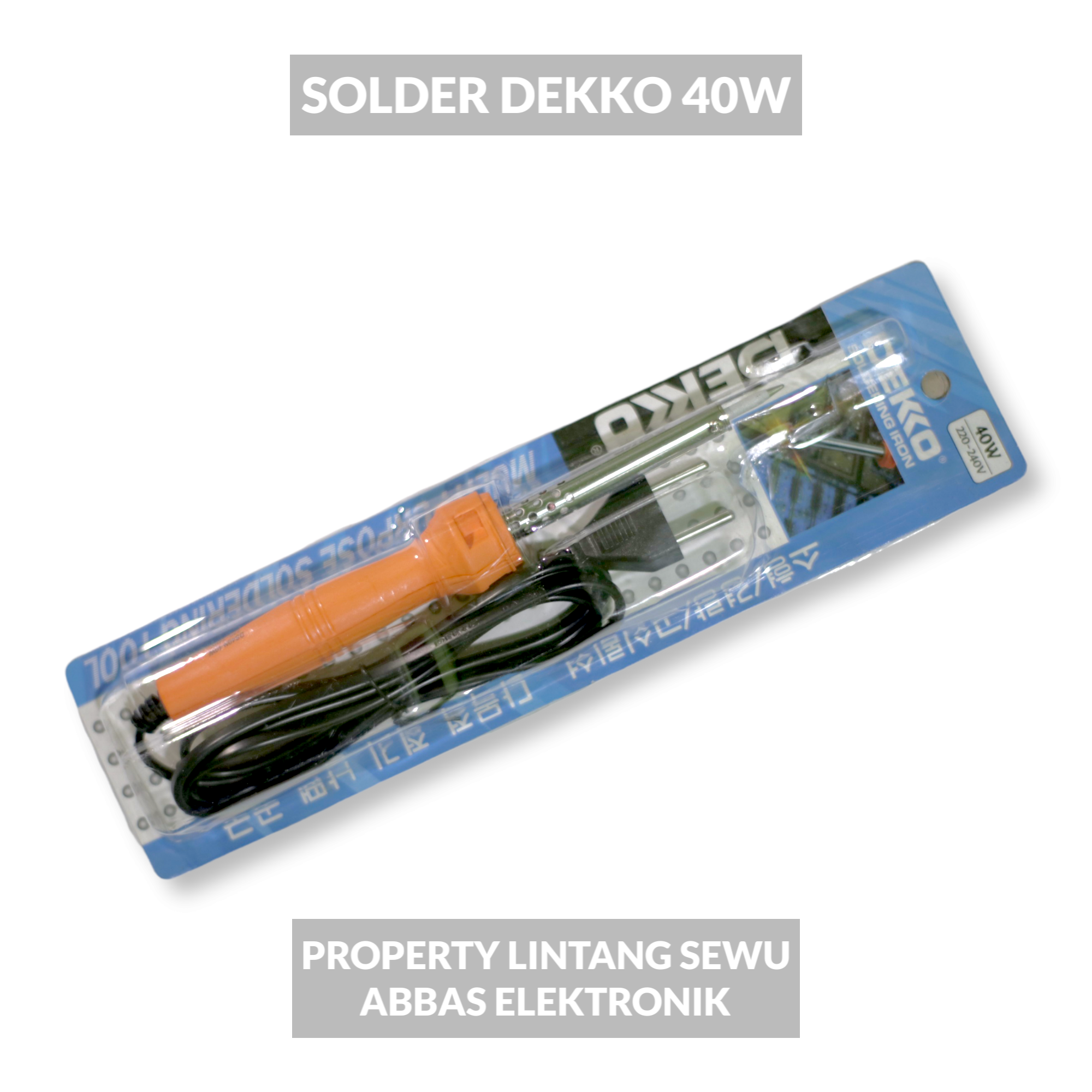 SOLDER DEKKO 40W SOLDERING IRON 40W DEKKO | Lazada Indonesia