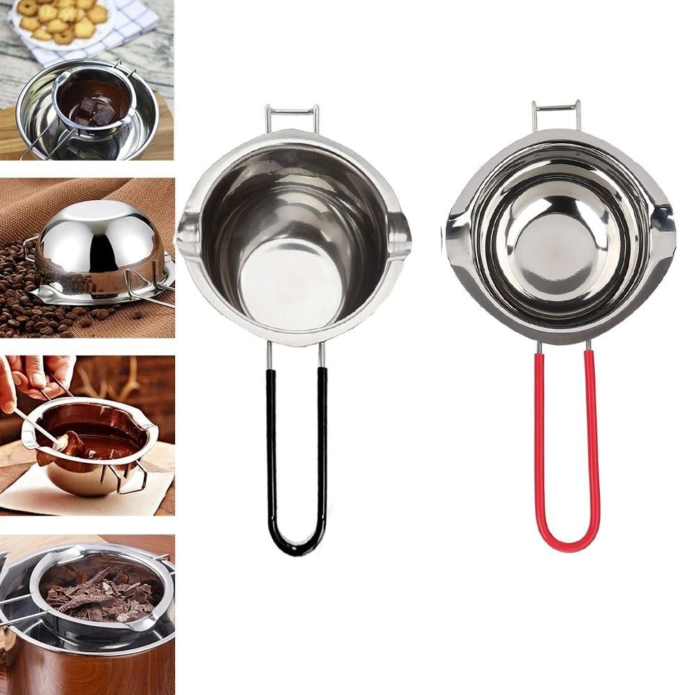 Easy to Clean Stainless Steel Universal Melting Pot Double Spouts 400ml ...