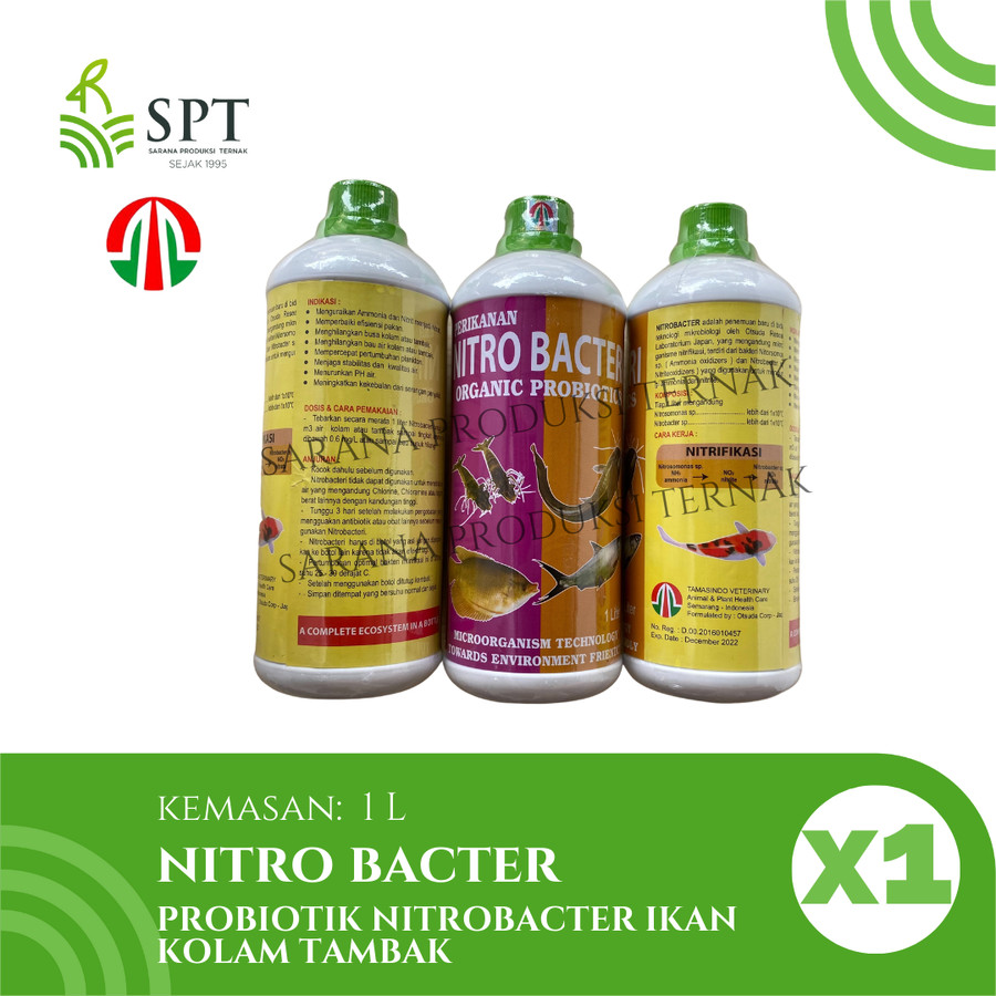 NITRO BACTER BACTERI 1L 1000ml PROBIOTIK NITROBACTER IKAN KOLAM TAMBAK ...