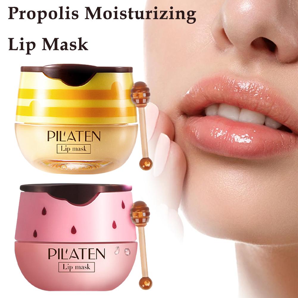 Bee Balm Honey Pot,Propolis Moisturizing Lip Mask,Hydrating Prevention ...