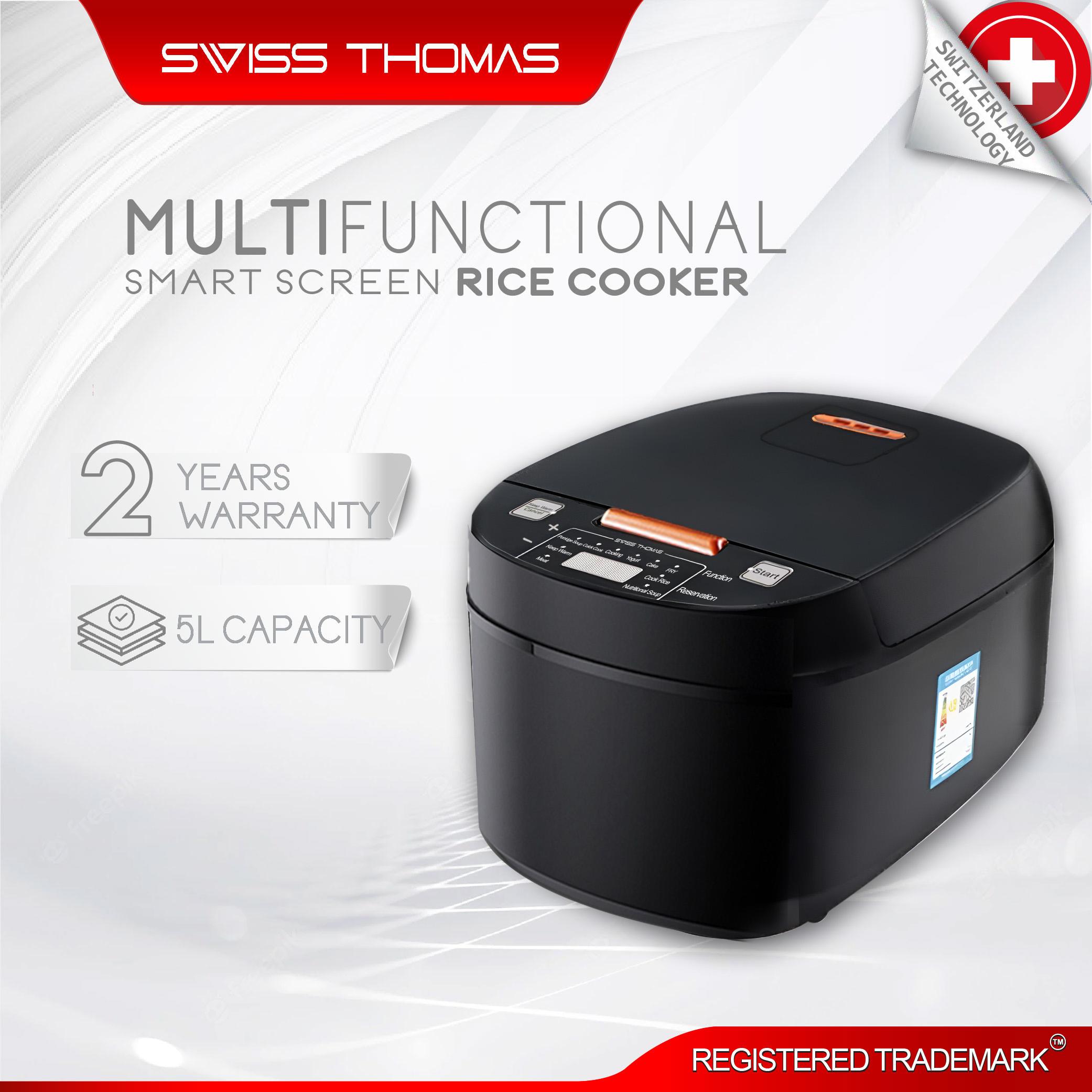 Swiss Thomas Digital Rice Cooker 5L Multifunction Smart Screen Periuk ...