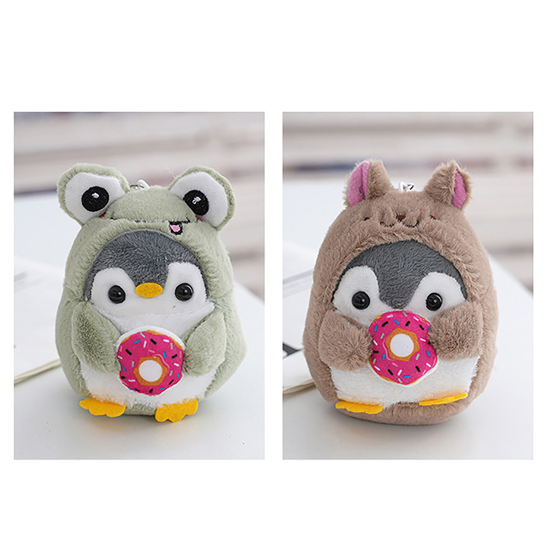 1Pc Cute Penguin Doll Keys Keychain Girls Cartoon Donut Car Keyring ...