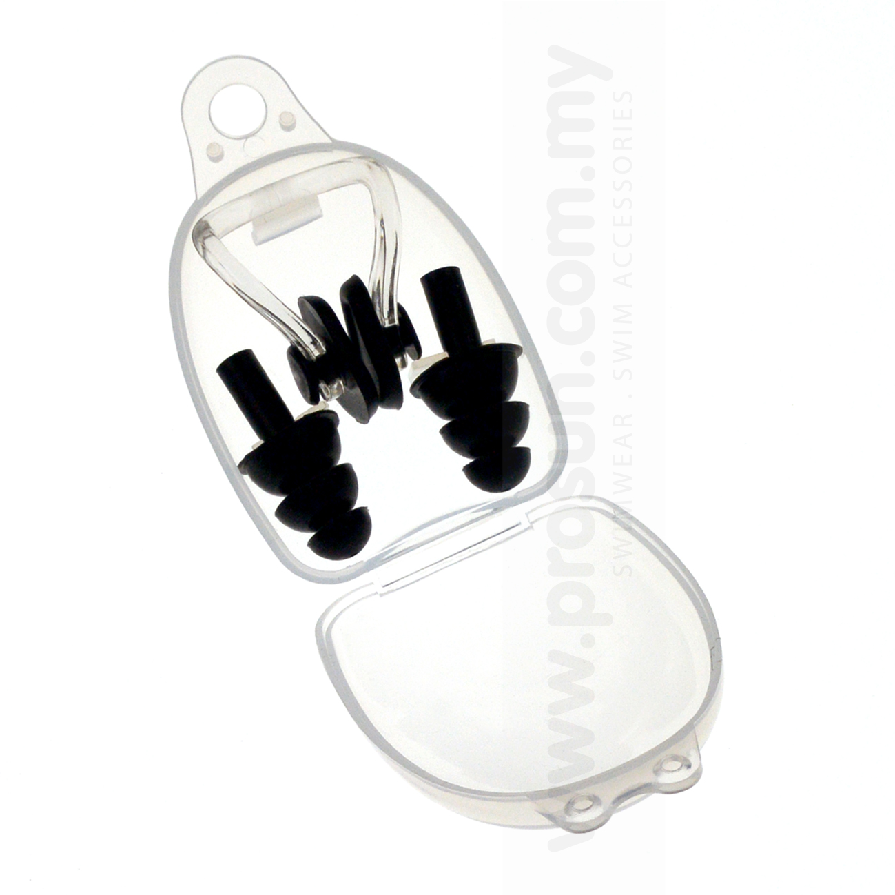 Prosun Silicone Reusable Ear Plugs & Nose Clip (with Casing) Swimming ...