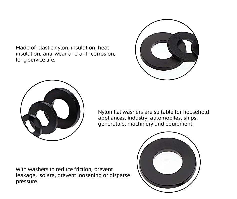 Rubber Washer M2 M2.5 M3 M4 M5 M6 M8 M10 M12 M14 M16M18 M20Plastic Flat ...