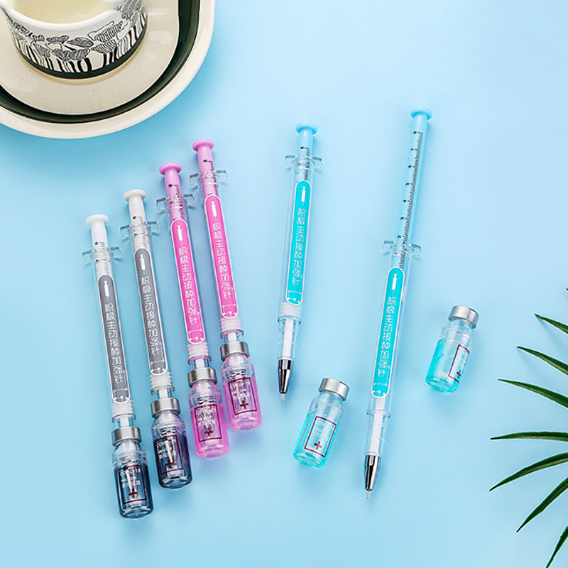 Creative Novelty Syringe Modelling Neutral Pen Gel Signature Pens Cute ...