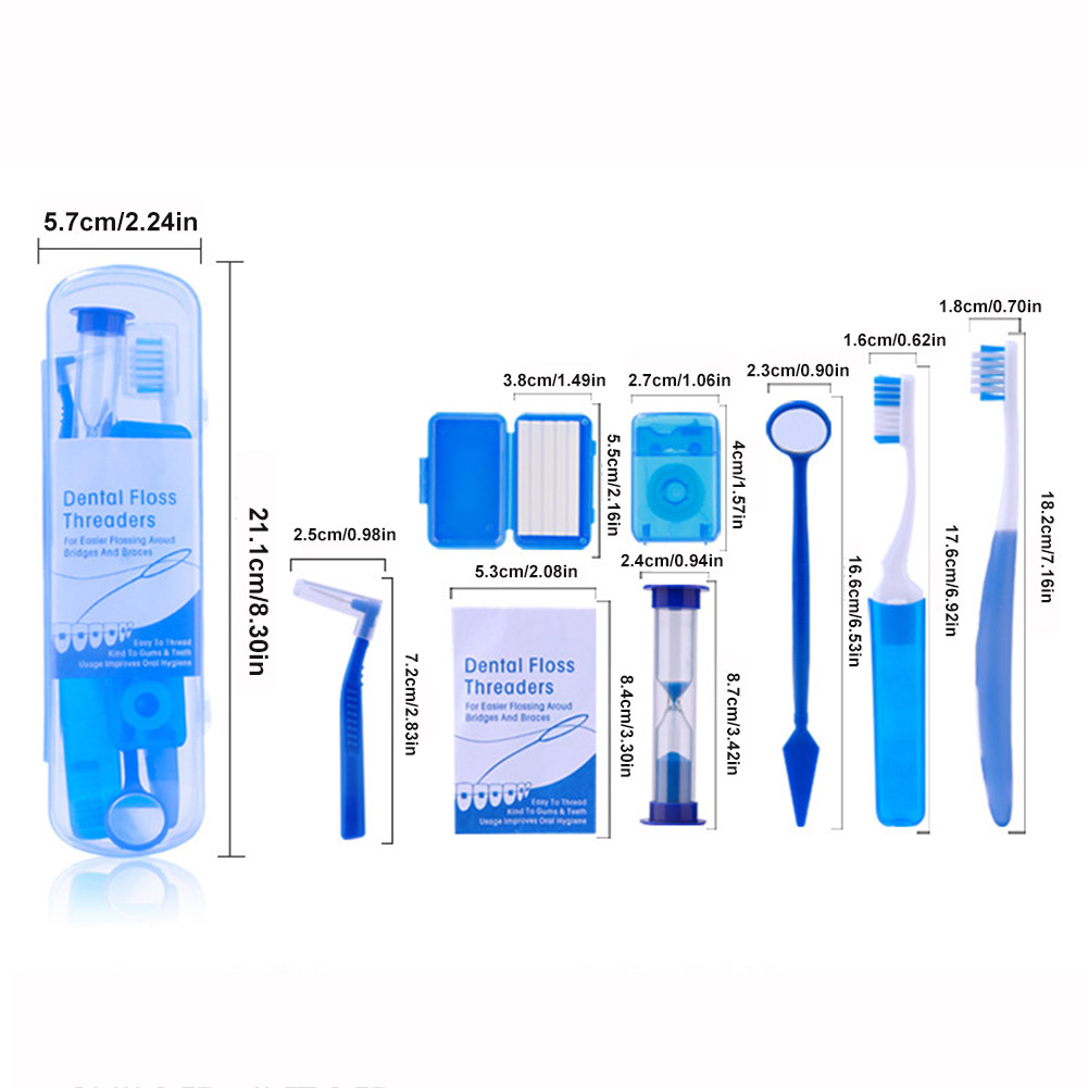 8pcs Orthodontic Dental Care Kit Set Braces Toothbrush/Foldable, Dental ...