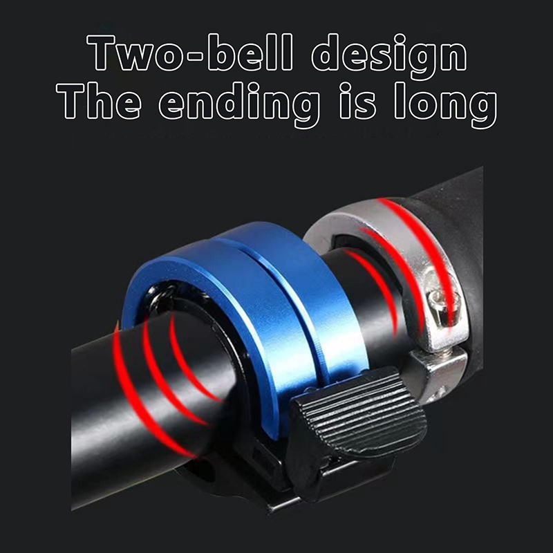 Red Bicycle Bell, Double Bell Aluminum Safety Bicycle Handlebar Bell ...
