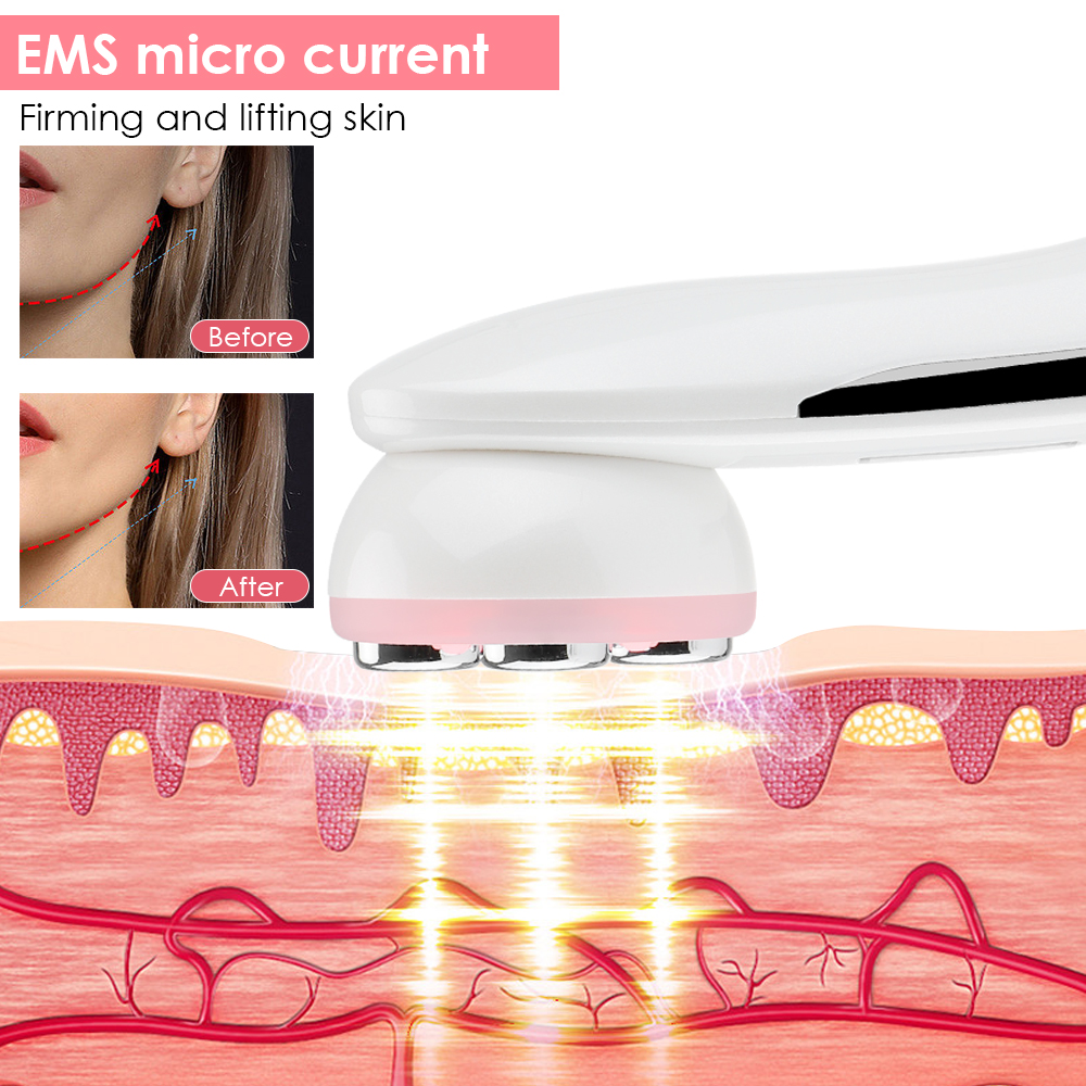 5-color LED EMS Face Lifting Massager Microcurrent Skin Rejuvenation Care Facial Importer Face ...