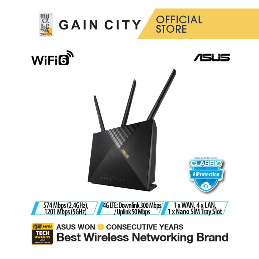 ASUS AX1800 LTE ROUTER 4G-AX56 | Lazada Singapore