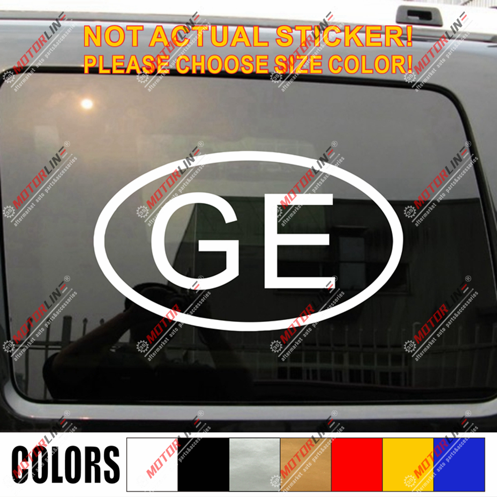 【WanderMart】GE Georgia Oval country code Decal Sticker Georgian Car ...