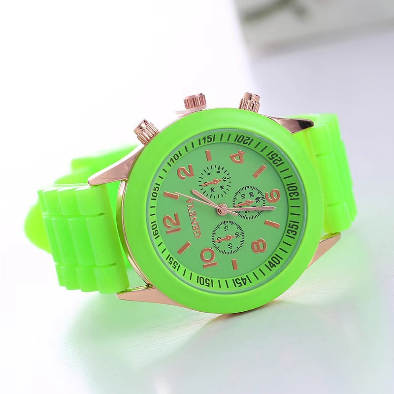 【Unlimited repurchase】In stock Geneva Silicone Women's Watch - Korean ...