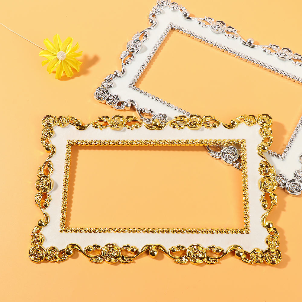 Rose Edge Gold Silver Single and Double Wall Sticker Light Switch Cover ...