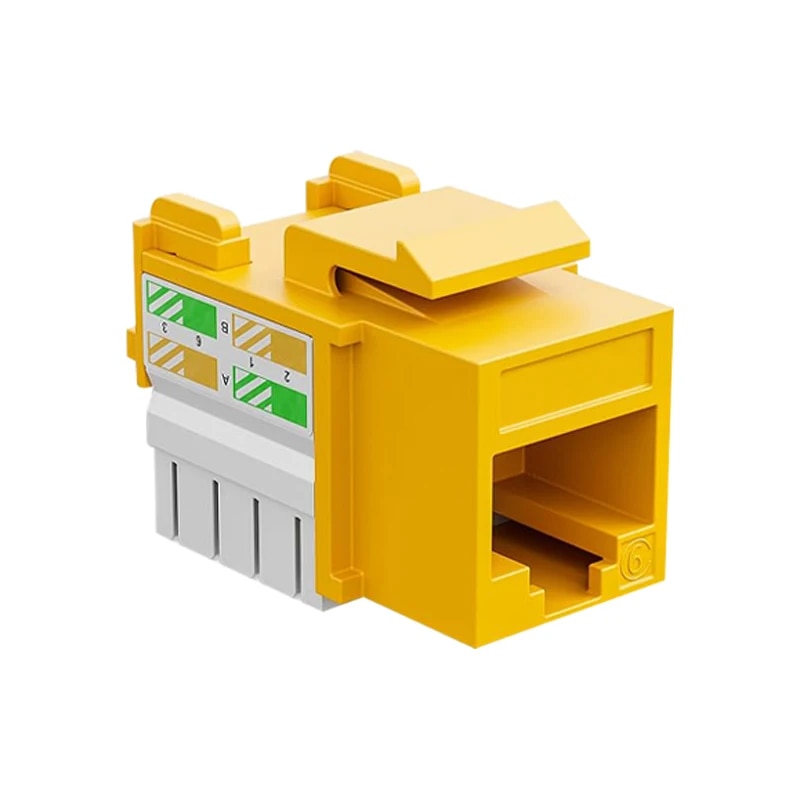 ZoeRax UL Listed RJ45 Keystone Jack, Cat6 Keystone Jacks, 90 Degree Punch Down Keystone Jack ...