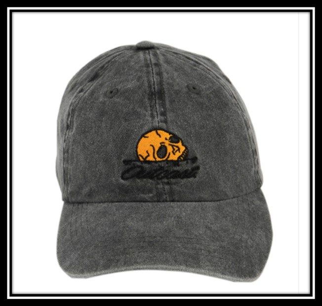 Men's Outcast Skull Embroidered Cap, Washed Black | Lazada PH