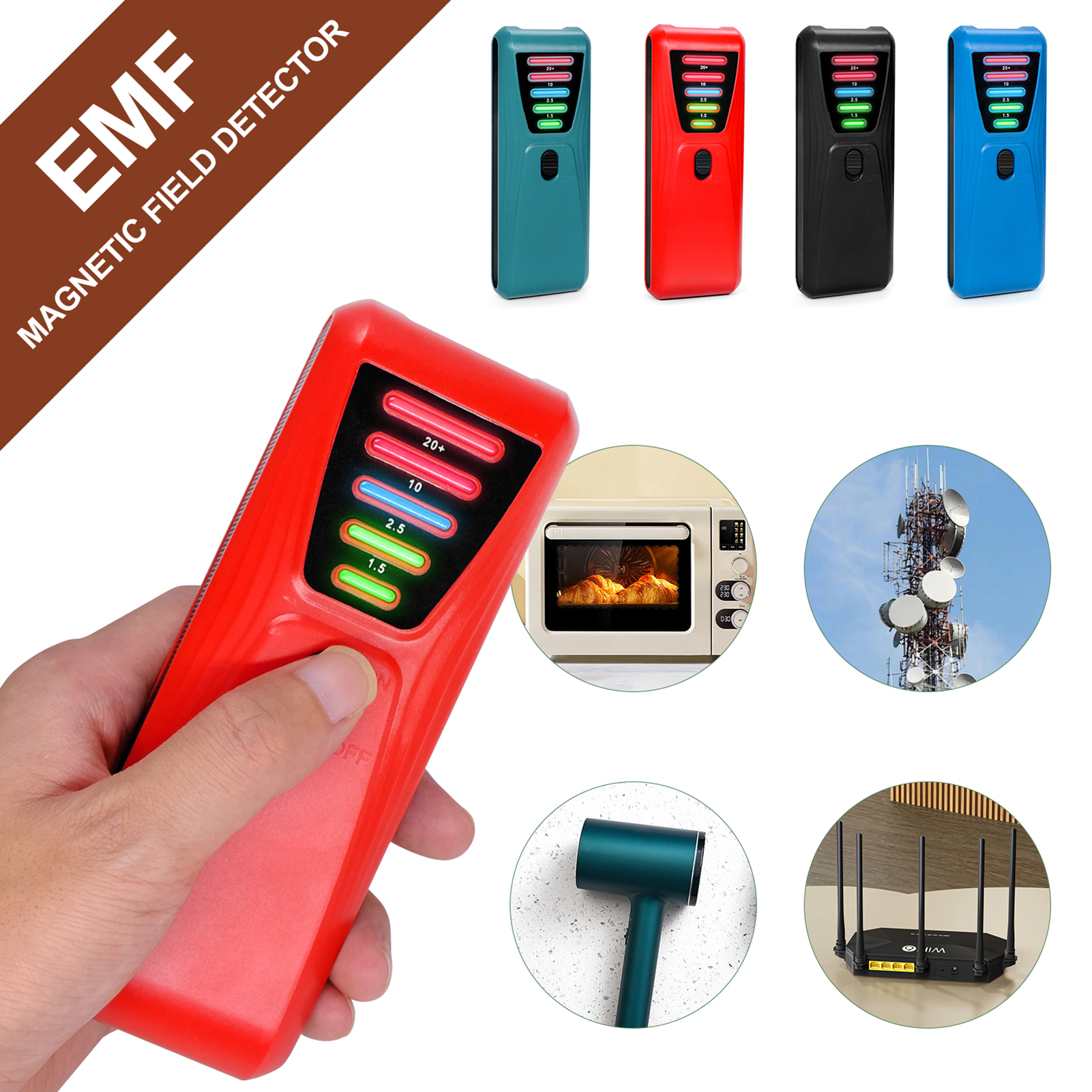 muduan Electromagnetic Radiations Tester Blue Light Radiations Detector ...
