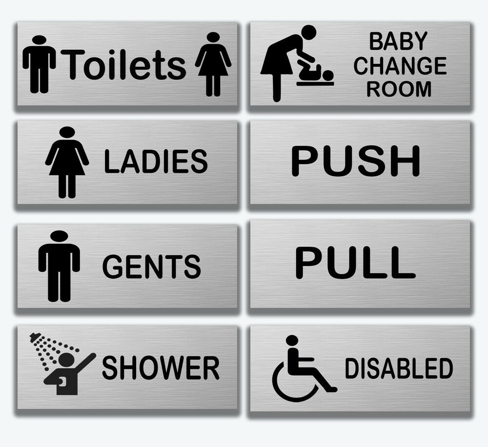 【TopazTrove】House number Aluminum-plastic board DOOR signs Toilet loo ...