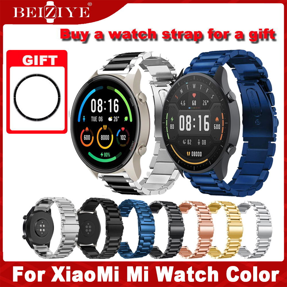 สายนาฬิกาข้อมือสแตนเลส สำหรับ Xiaomi Mi Watch Color Smart Watch Band ...