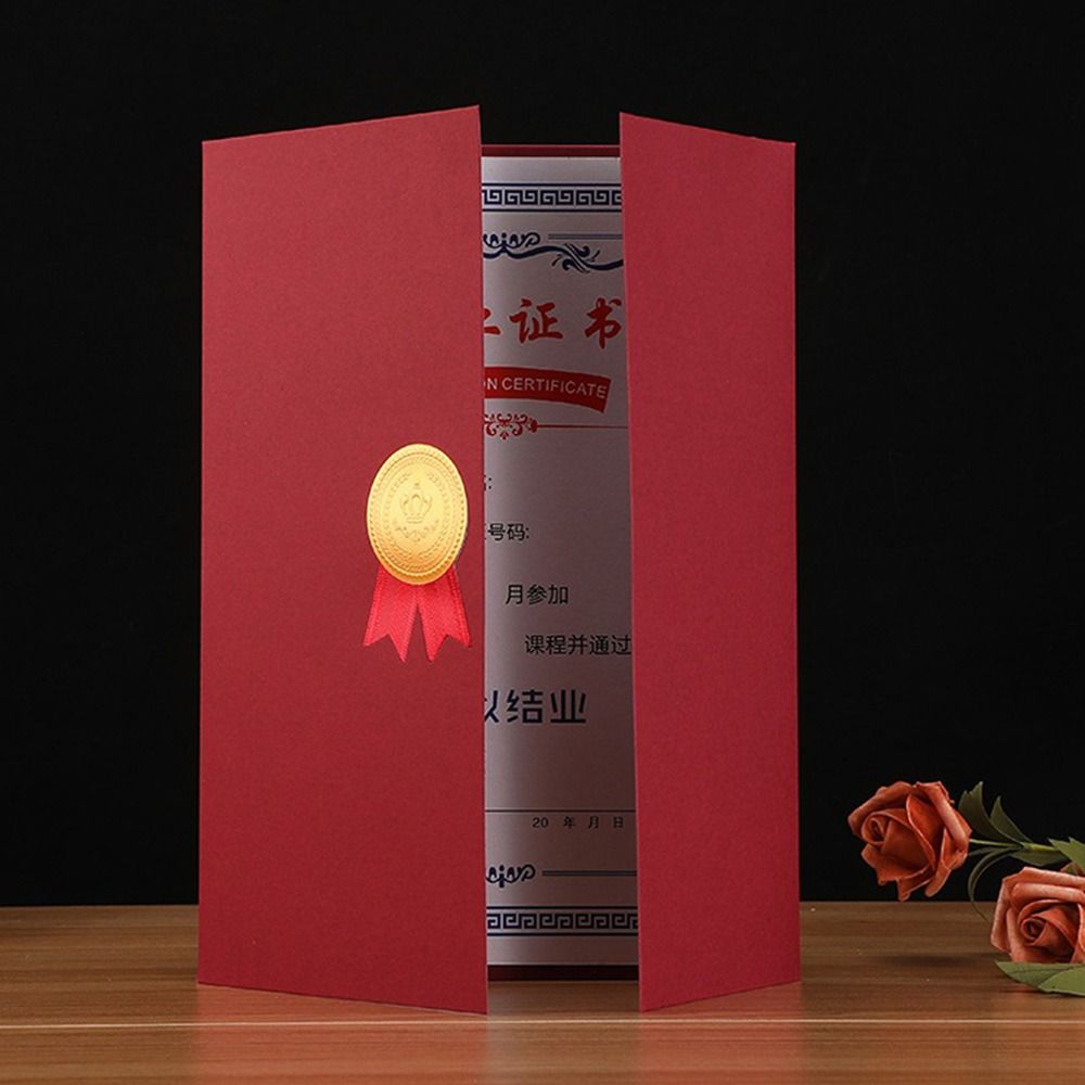 Graduation A4 Award Certificate Holder Three-fold Page Paper Envelope ...