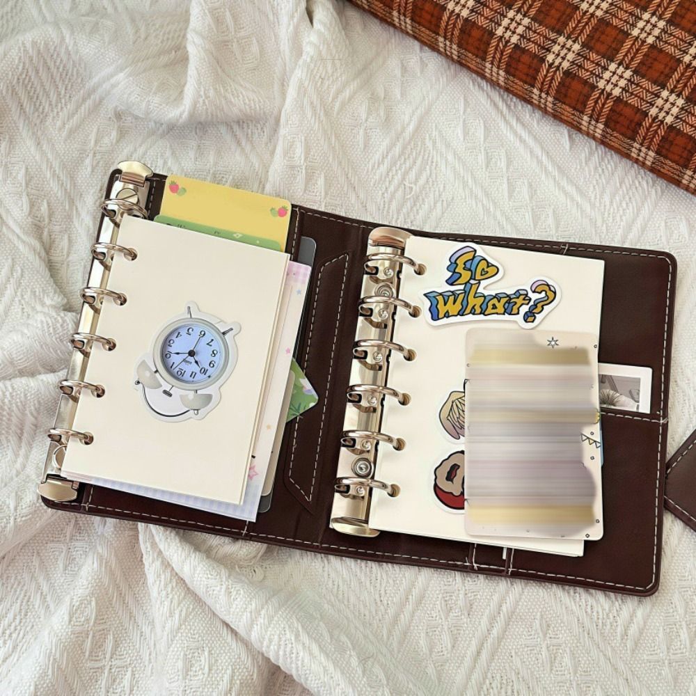 Simple Retro Brown Loose-leaf Notebook A7 DIY Scrapbook Travel Journal ...