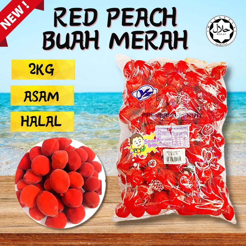 2KG SSYP Red Peach Asam Preserved Fruits / Buah Merah | Lazada