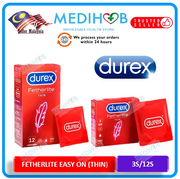 Durex Fetherlite Easy-On 3s/12s | Lazada