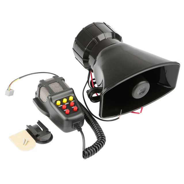 【OceanTrade】5/7 Sound Car Siren 100w Siren Horn With Mic Pa Speaker ...