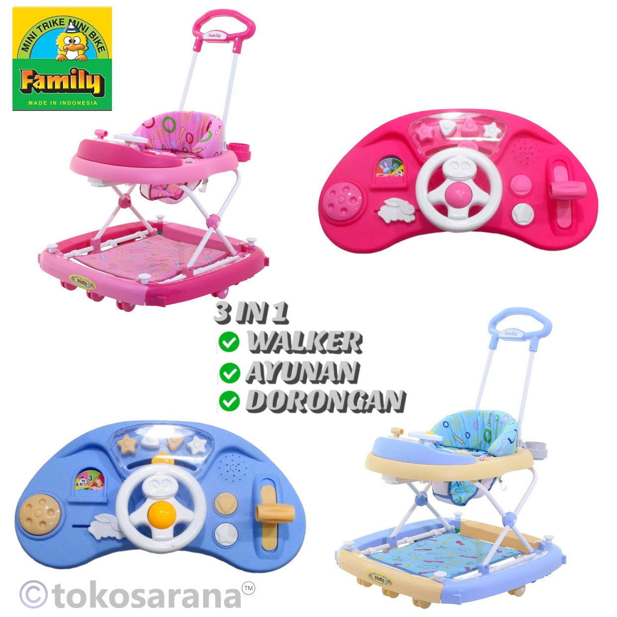 Baby Walker Family 3 In 1
